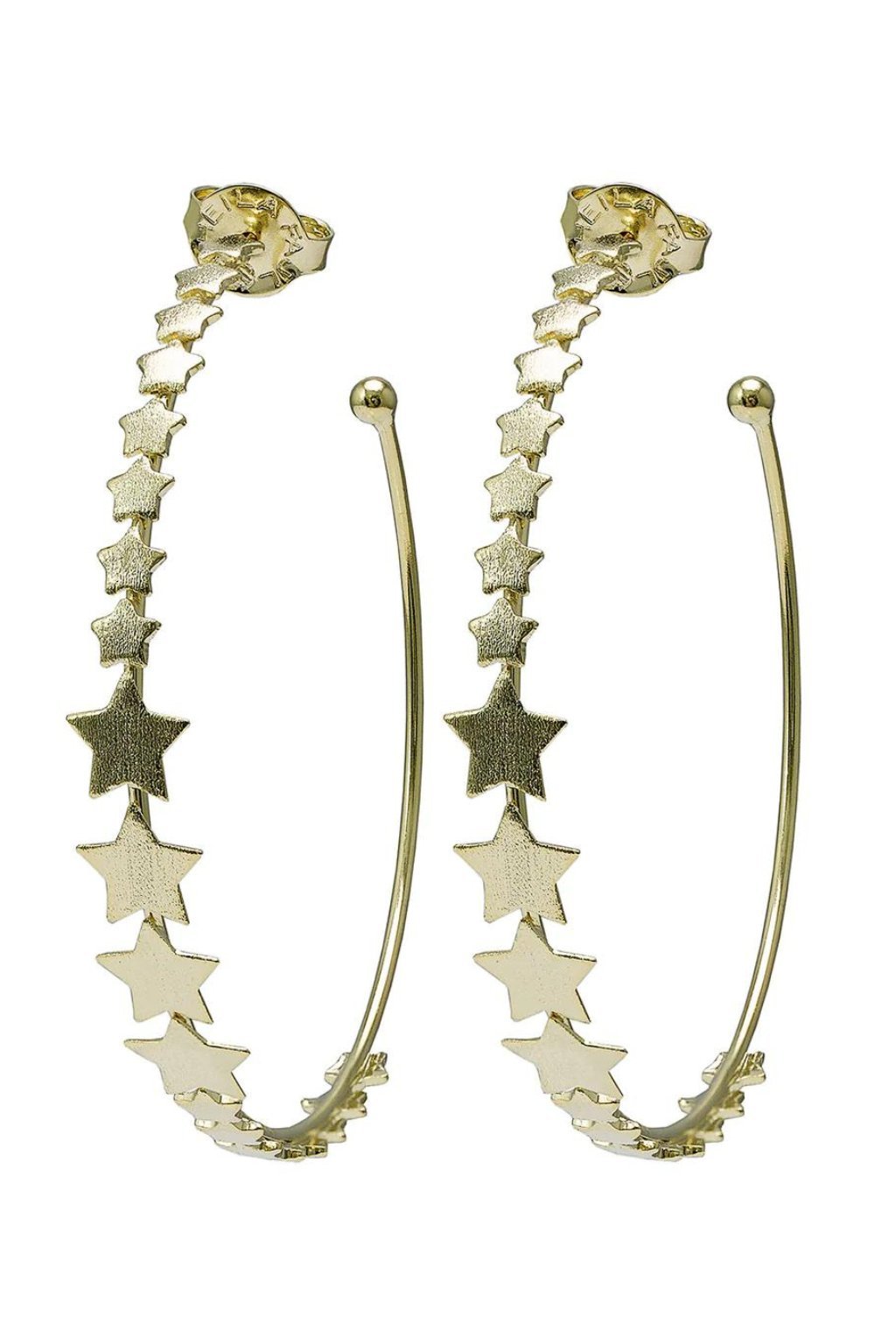 Altair Star Hoops- Brushed Champagne - FINAL SALE