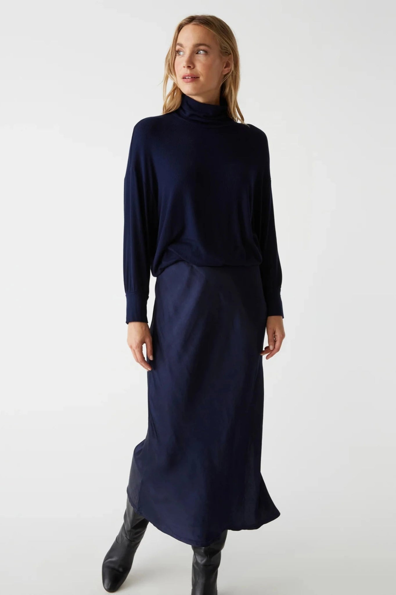 Padma Mixed Fabric Dress