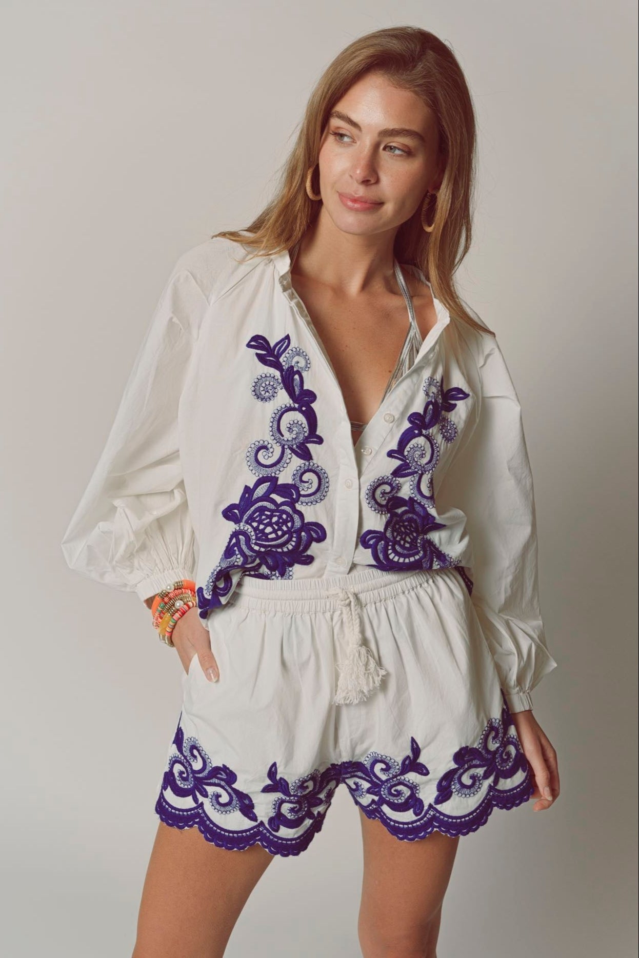 The Hannah Short Navy Detail - FINAL SALE